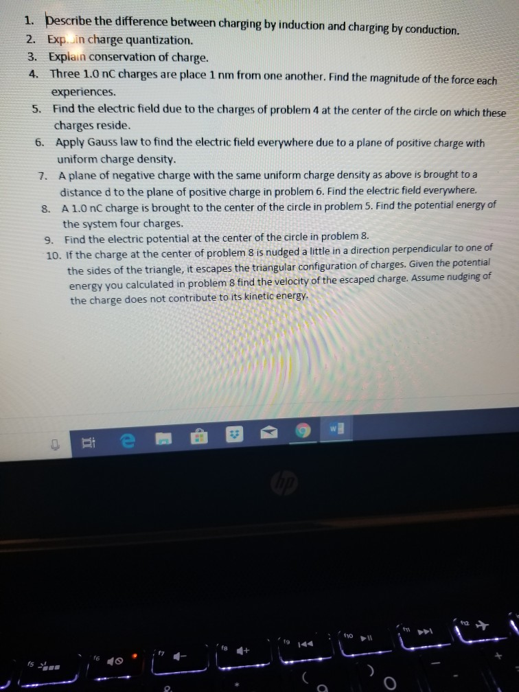 Solved 1. pescribe the difference between charging by | Chegg.com