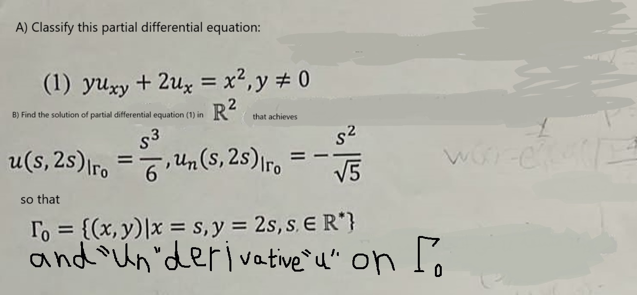 Solved A) ﻿Classify this partial differential | Chegg.com