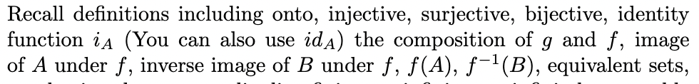 Solved identity function iA (You can also use idA) the | Chegg.com