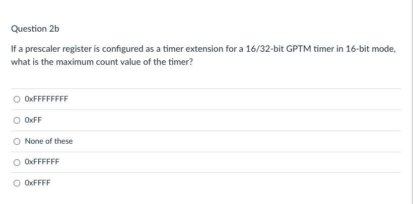 Solved Question 2a What is the time duration of one count | Chegg.com