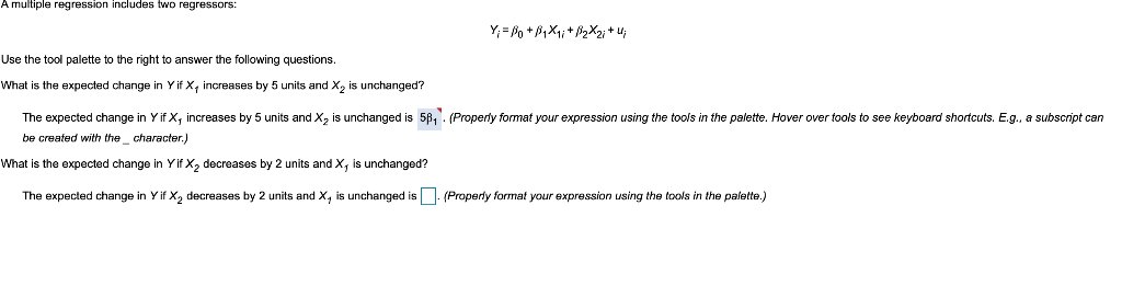 Solved A Multiple Regression Includes Two Regressors Use 