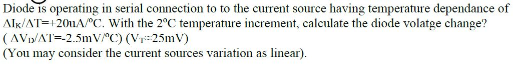 Solved Diode is operating in serial connection to to the | Chegg.com