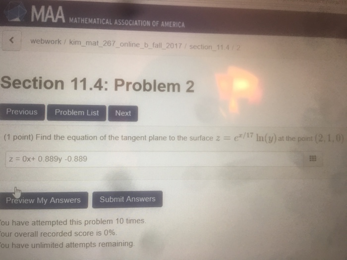 Solved MATHEMATICAL ASSOCIATION OF AMERICA