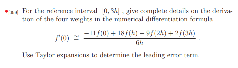 [099] For the reference interval [0,3h], give | Chegg.com