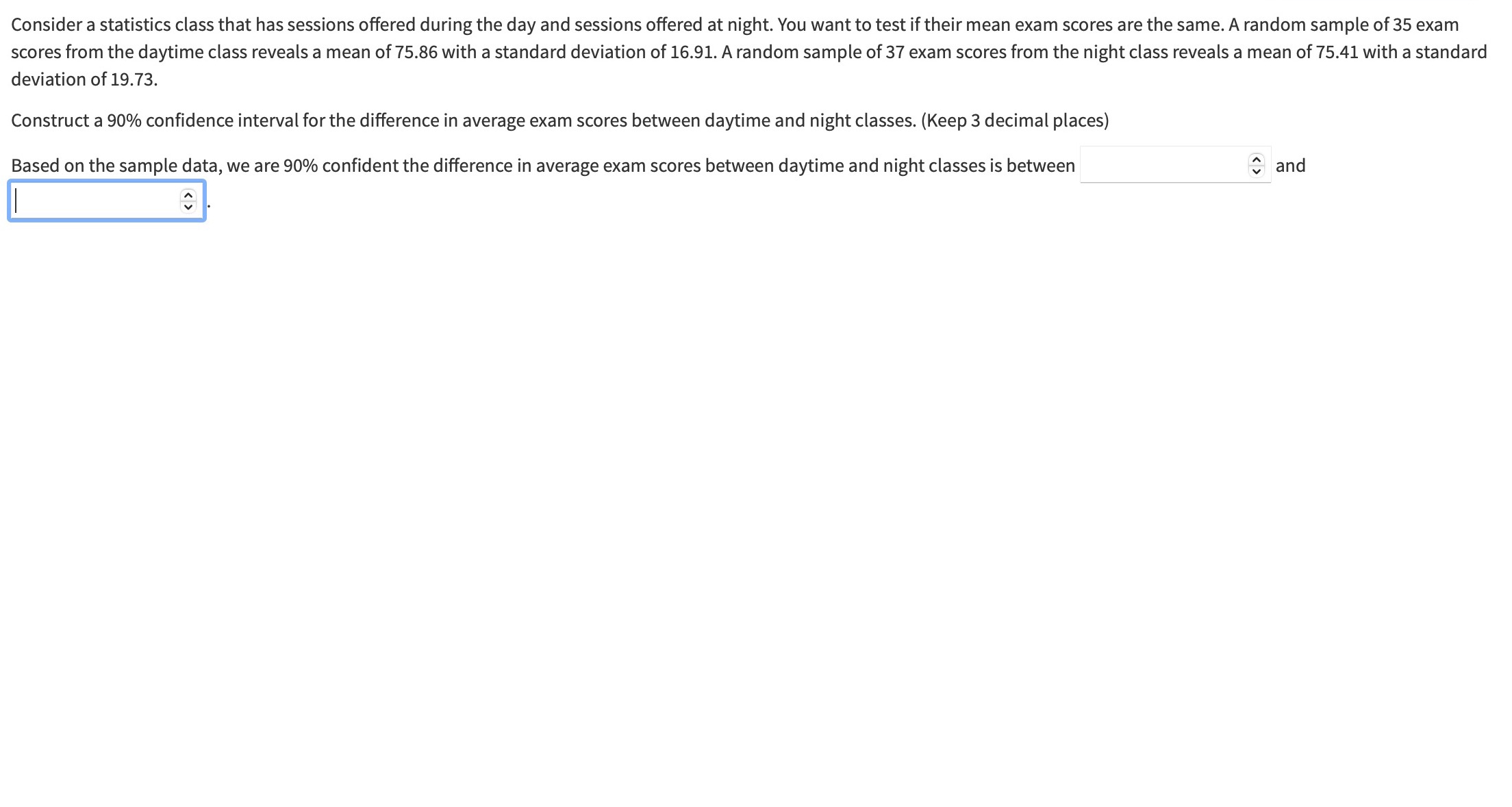 Solved Consider a statistics class that has sessions offered | Chegg.com