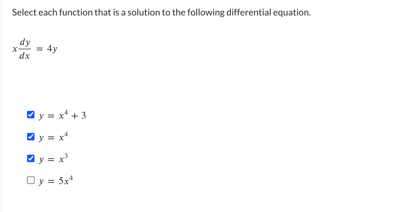 Solved Select each function that is a solution to the | Chegg.com