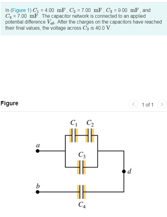 Solved What is the voltage across C1 ? Express your answer | Chegg.com