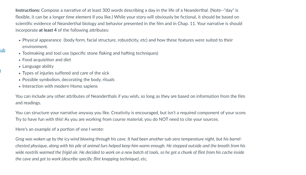 Solved Instructions: Compose a narrative of at least 300 | Chegg.com
