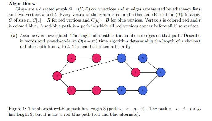 Solved Given are a directed graph G=(V,E) on n vertices and | Chegg.com