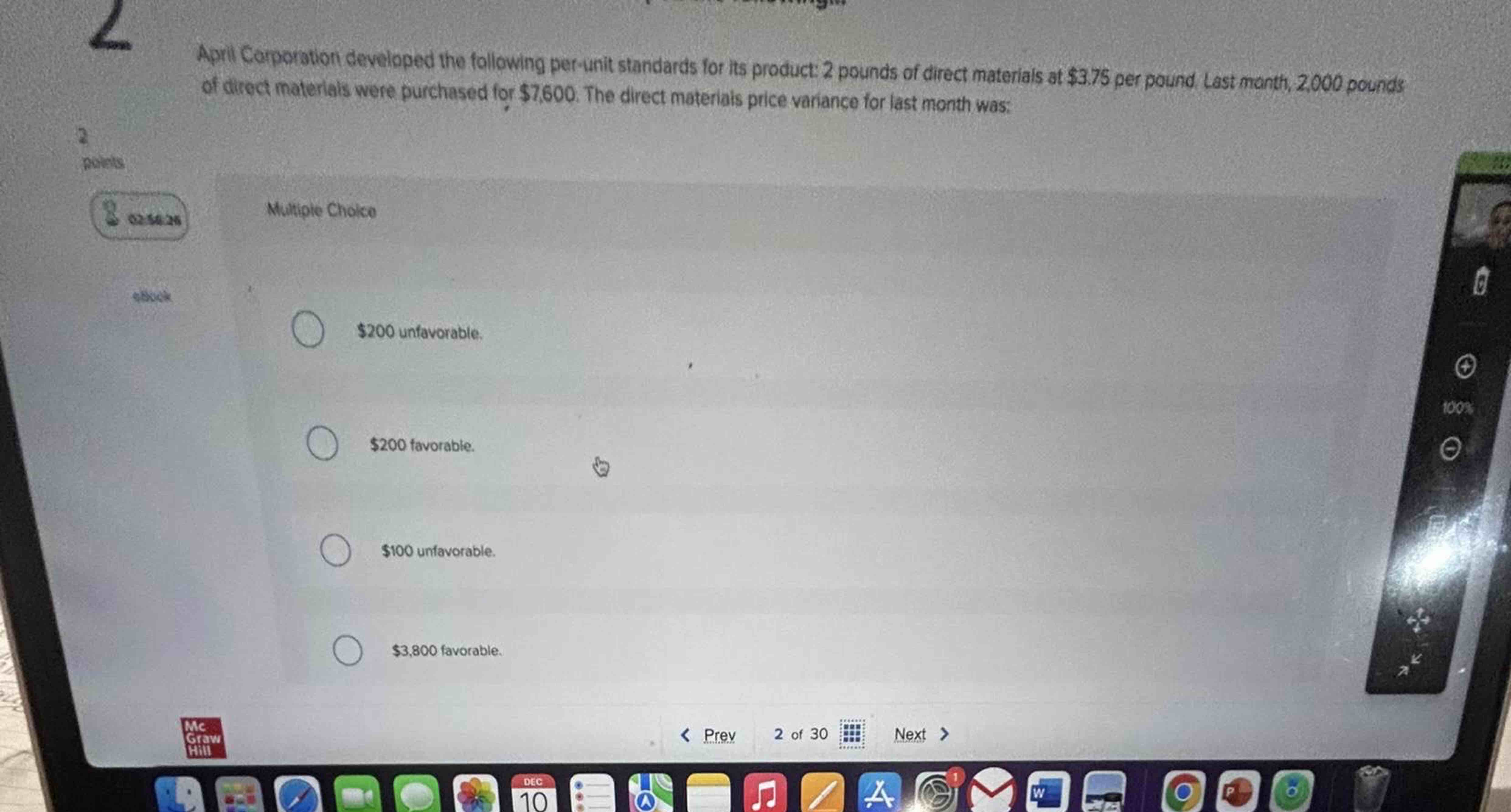 Solved Apri Corporation developed the following per-unit | Chegg.com
