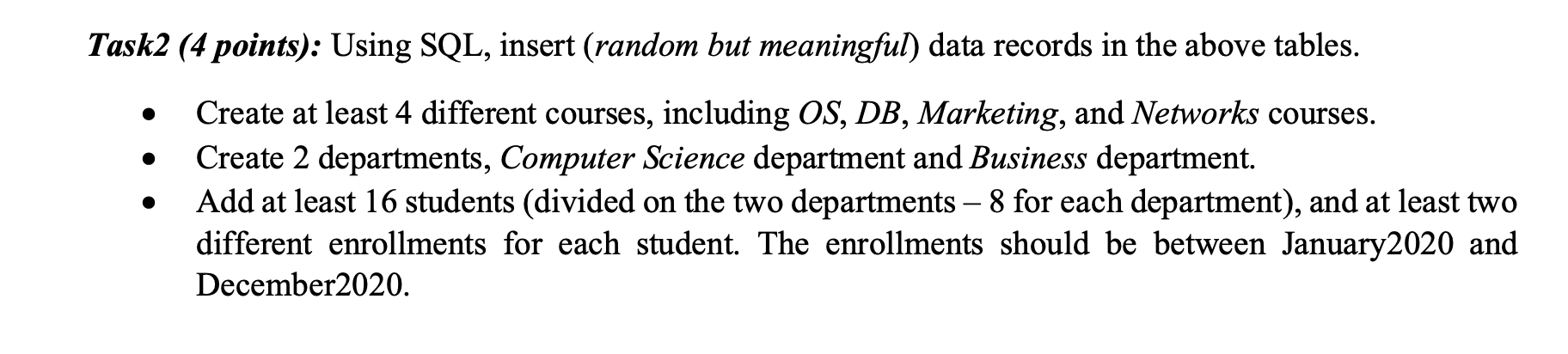 Solved Task Description: consider the following relations | Chegg.com