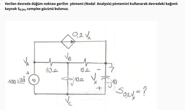 Solved Find the dependent source s0.2vx complex power in the | Chegg.com