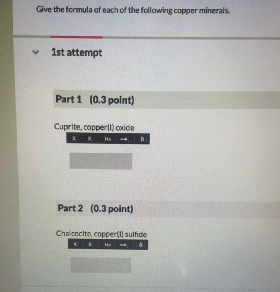Solved Give the formula of each of the following copper | Chegg.com
