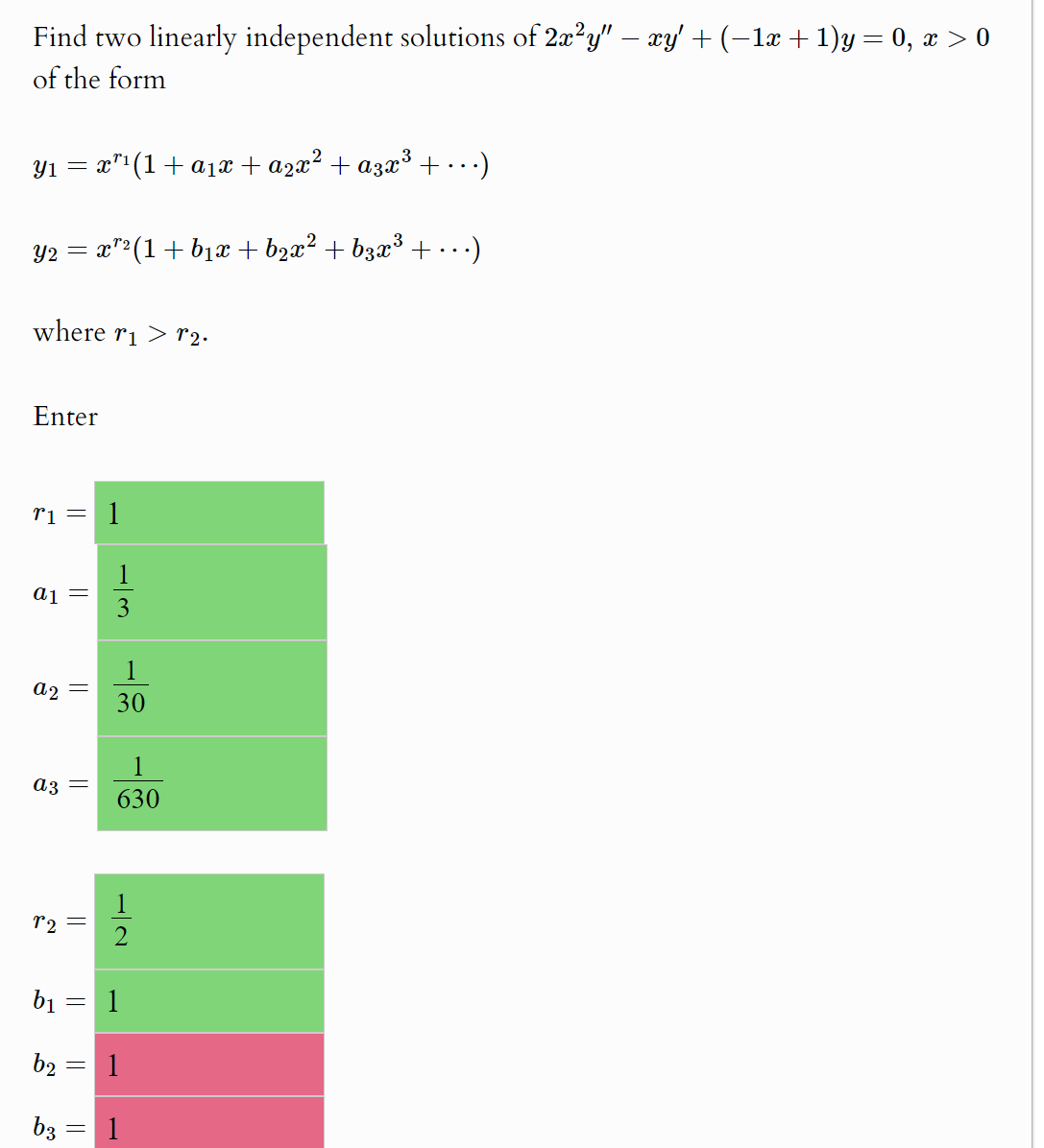 Find two linearly independent solutions | Chegg.com