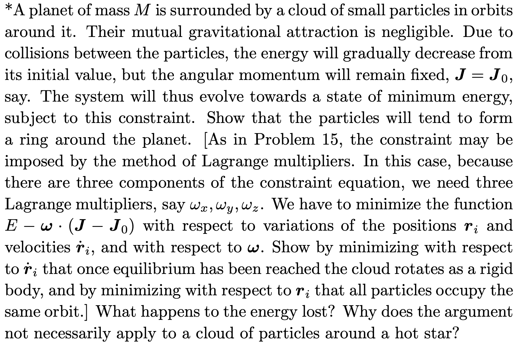Solved Please do out the full EOM's and minimization for the | Chegg.com