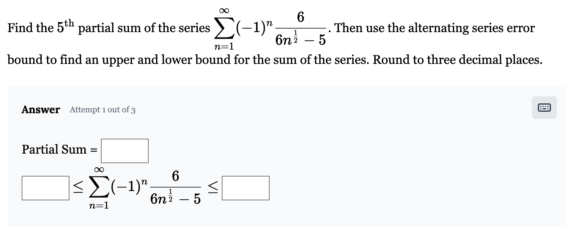 Solved Find the 5th ﻿partial sum of the series | Chegg.com