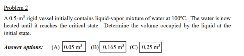Solved A 0.5-m3 rigid vessel initially contains liquid-vapor | Chegg.com