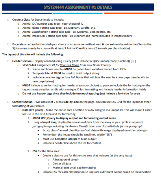 Solved Assignment #1 (10%) This assignment will be used to | Chegg.com