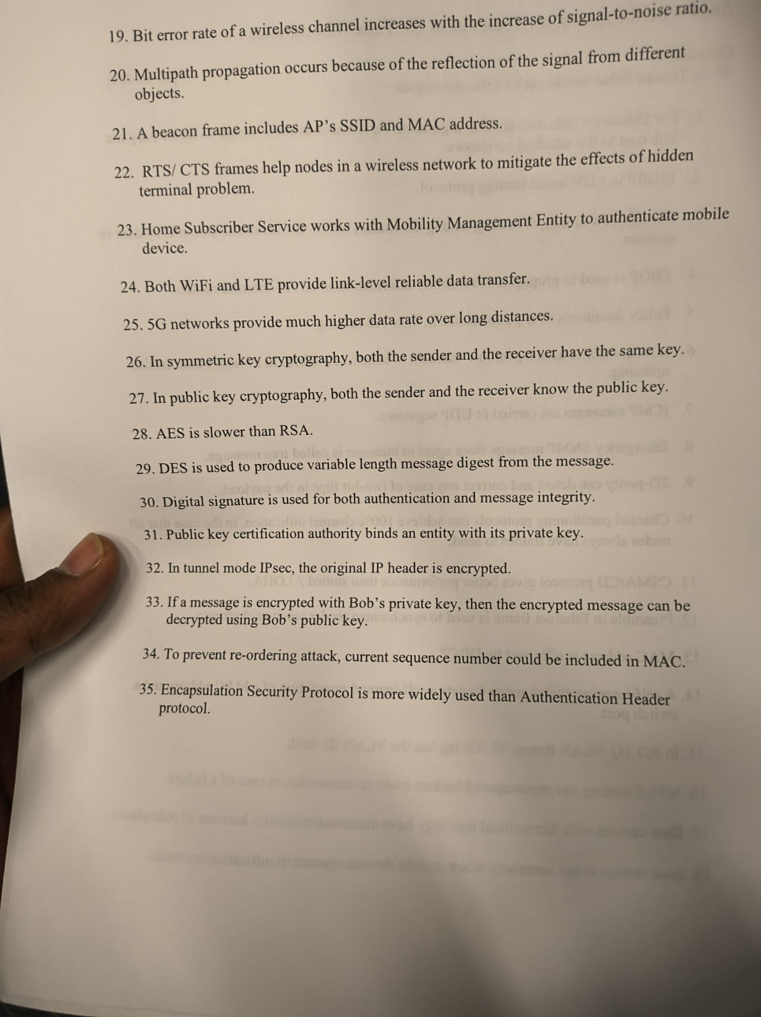 Solved Bit error rate of a wireless channel increases with | Chegg.com