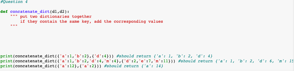 Solved 4 1 Create A Function Which Concatenates Two 
