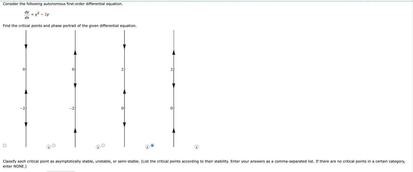 Solved Consider the following autonomous first-order | Chegg.com
