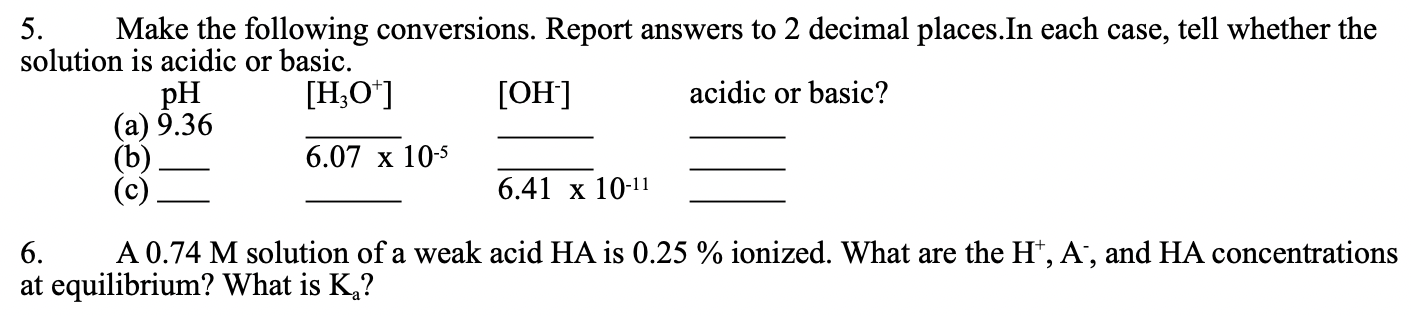 Solved 5. Make the following conversions. Report answers to | Chegg.com