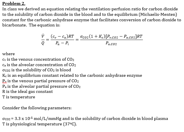 Problem 2. In class we derived an equation relating | Chegg.com
