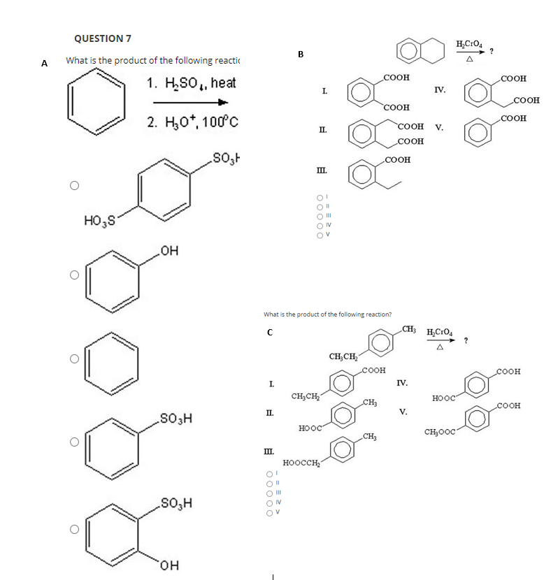Solved H.Cr04 B ? QUESTION 7 A What is the product of the | Chegg.com
