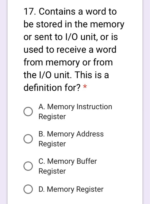Solved 1. What characteristic of Random Access Memory (RAM) | Chegg.com