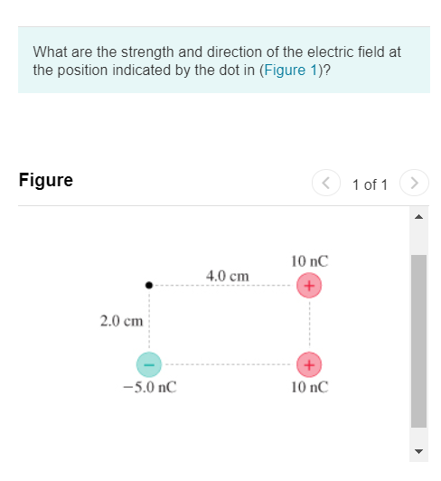 Solved What are the strength and direction of the electric | Chegg.com