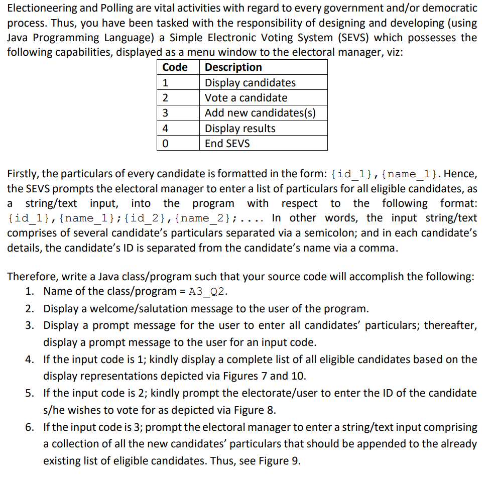 Solved Electioneering and Polling are vital activities with | Chegg.com