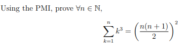 Solved Using the PMI, prove In E N, Σ= ( (π(α + 1))" | Chegg.com