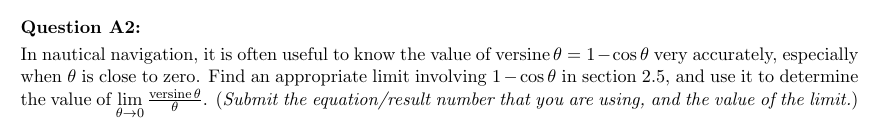 Solved Question A2:In nautical navigation, it is often | Chegg.com