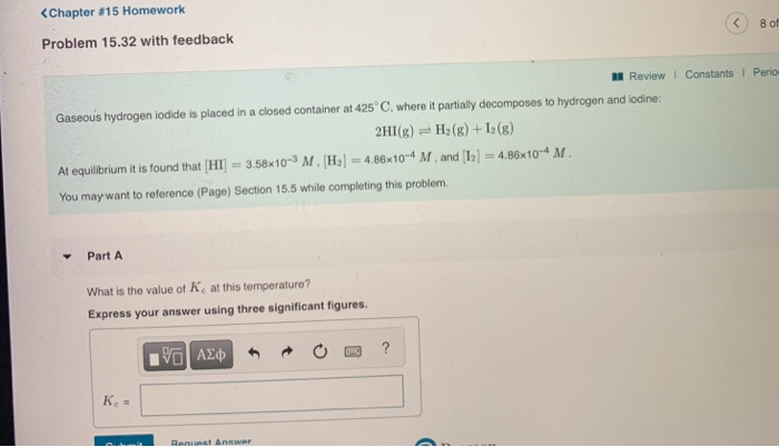 Solved Chapter #15 Homework Problem 15.32 with feedback 8 of | Chegg.com