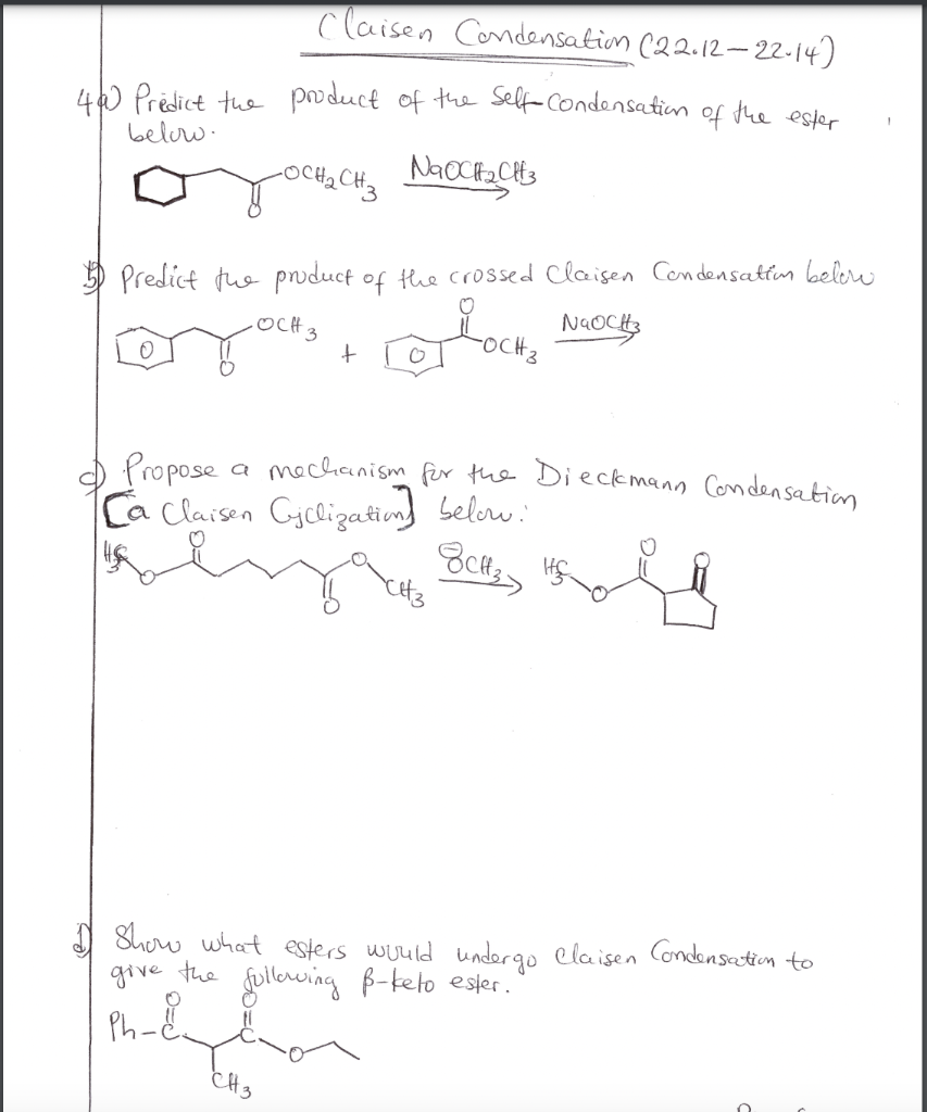 Solved 44) Predict the product of the Self-condensation of | Chegg.com