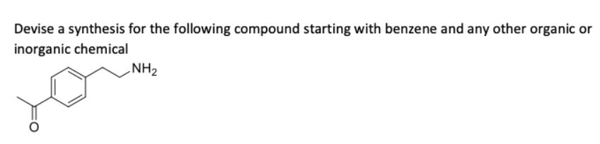 Solved Devise a synthesis for the following compound | Chegg.com