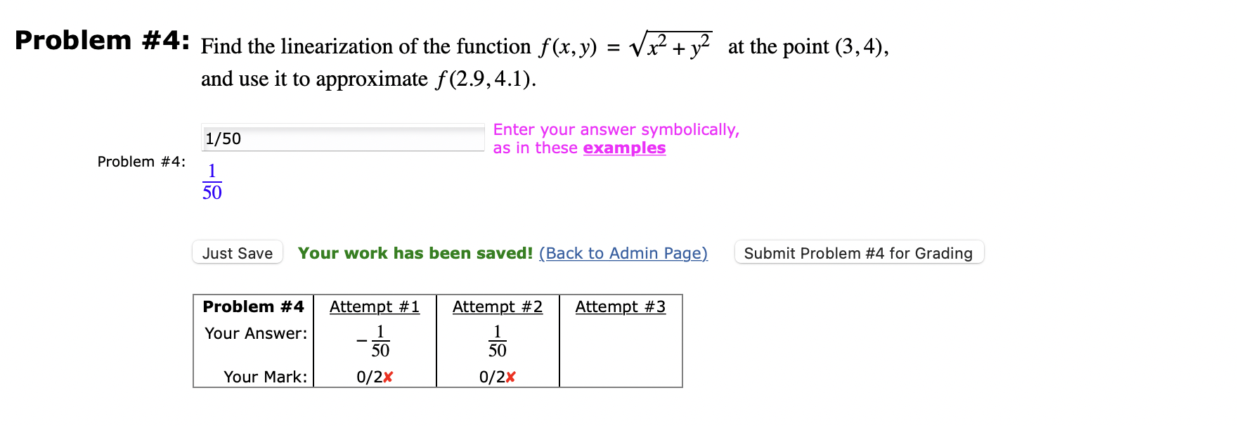 Solved Problem #4: Find the linearization of the function | Chegg.com
