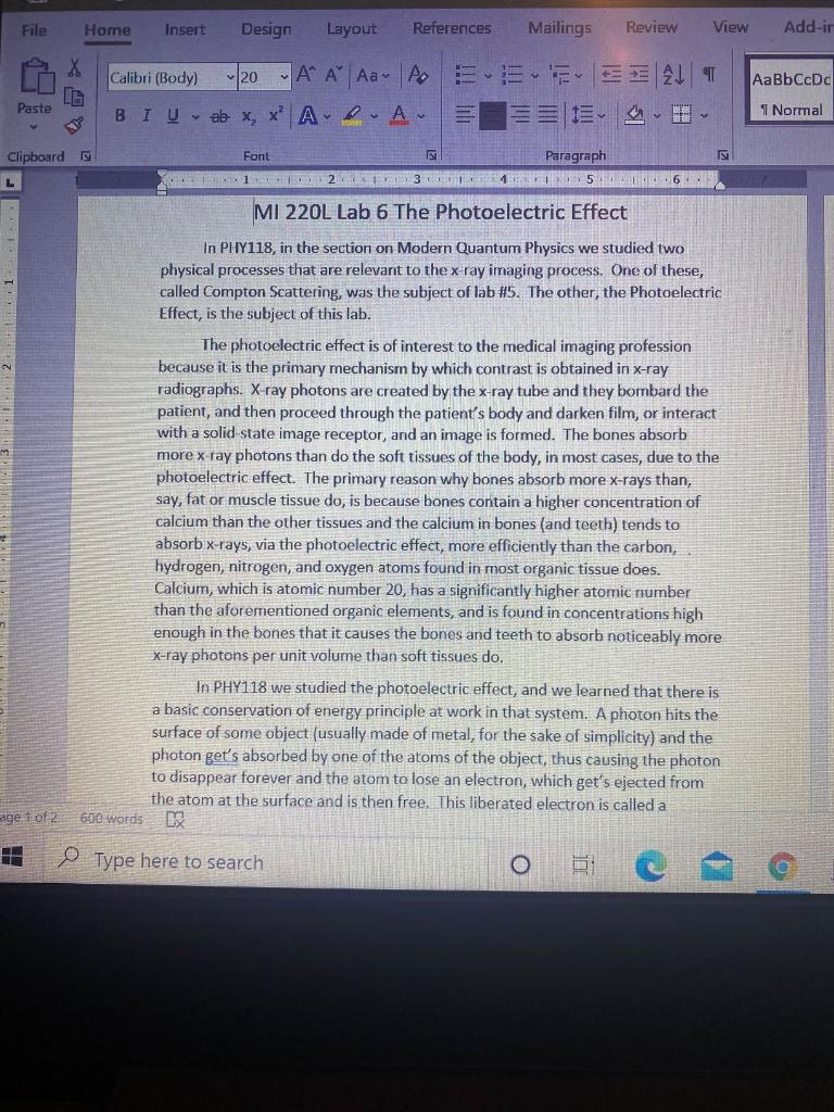 Solved File Home Insert Design Layout References Mailings | Chegg.com