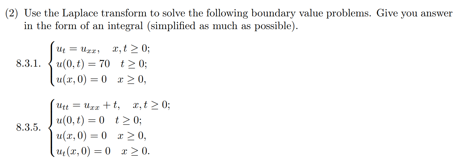 Solved Please help me solve these boundary value problems | Chegg.com