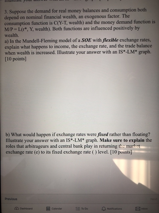 Solved 3. Suppose the demand for real money balances and | Chegg.com