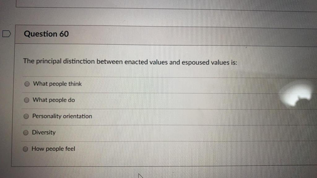 Solved Question 60 The principal distinction between enacted | Chegg.com