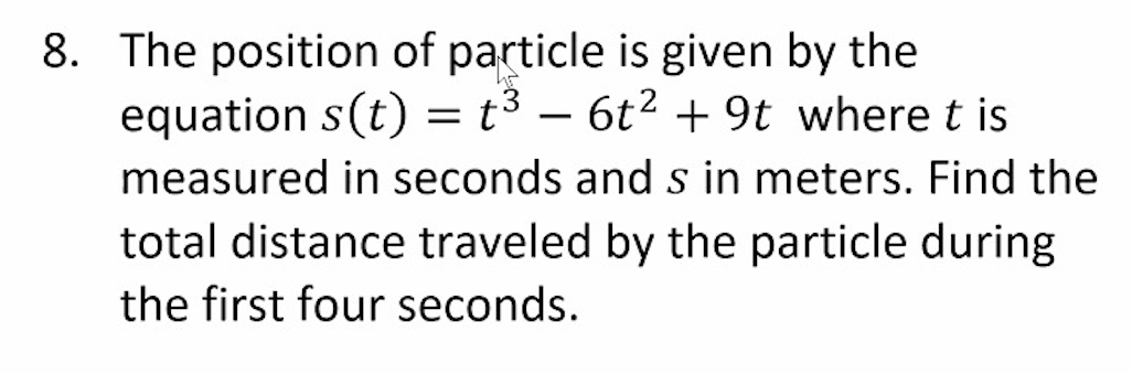 Solved 8. The position of particle is given by the equation | Chegg.com