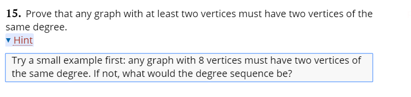 Solved 15. Prove that any graph with at least two vertices | Chegg.com