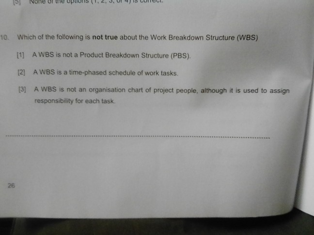 Solved Which of the following is not true about the Work | Chegg.com