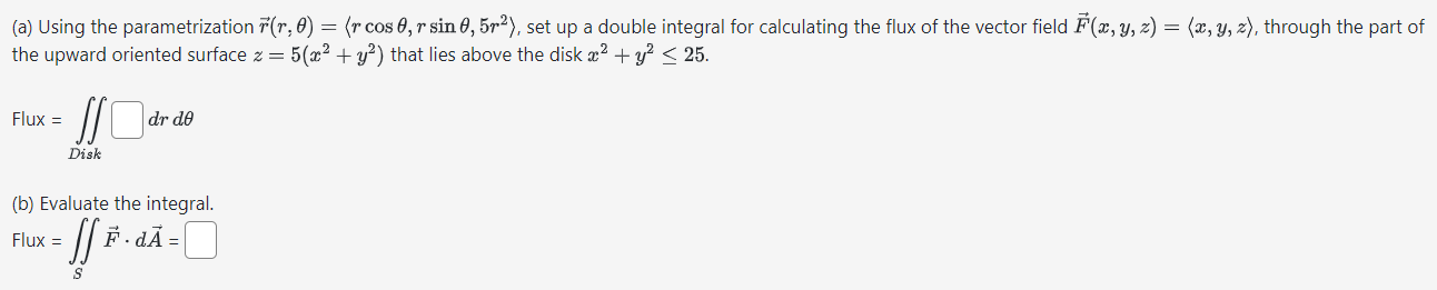 Solved (a) Using the parametrization \\( \\vec{r}(r, | Chegg.com