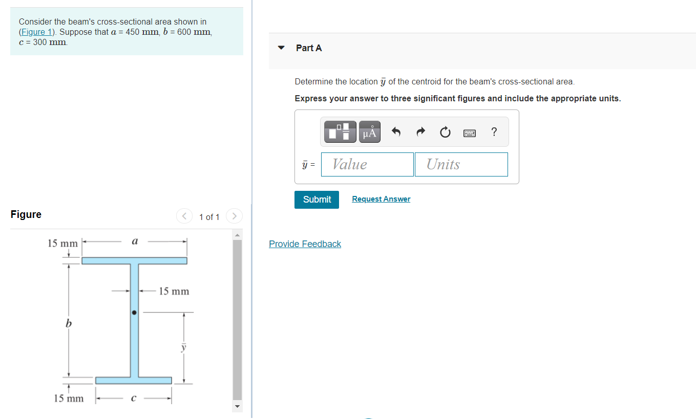 Solved Consider the beam's cross-sectional area shown in | Chegg.com