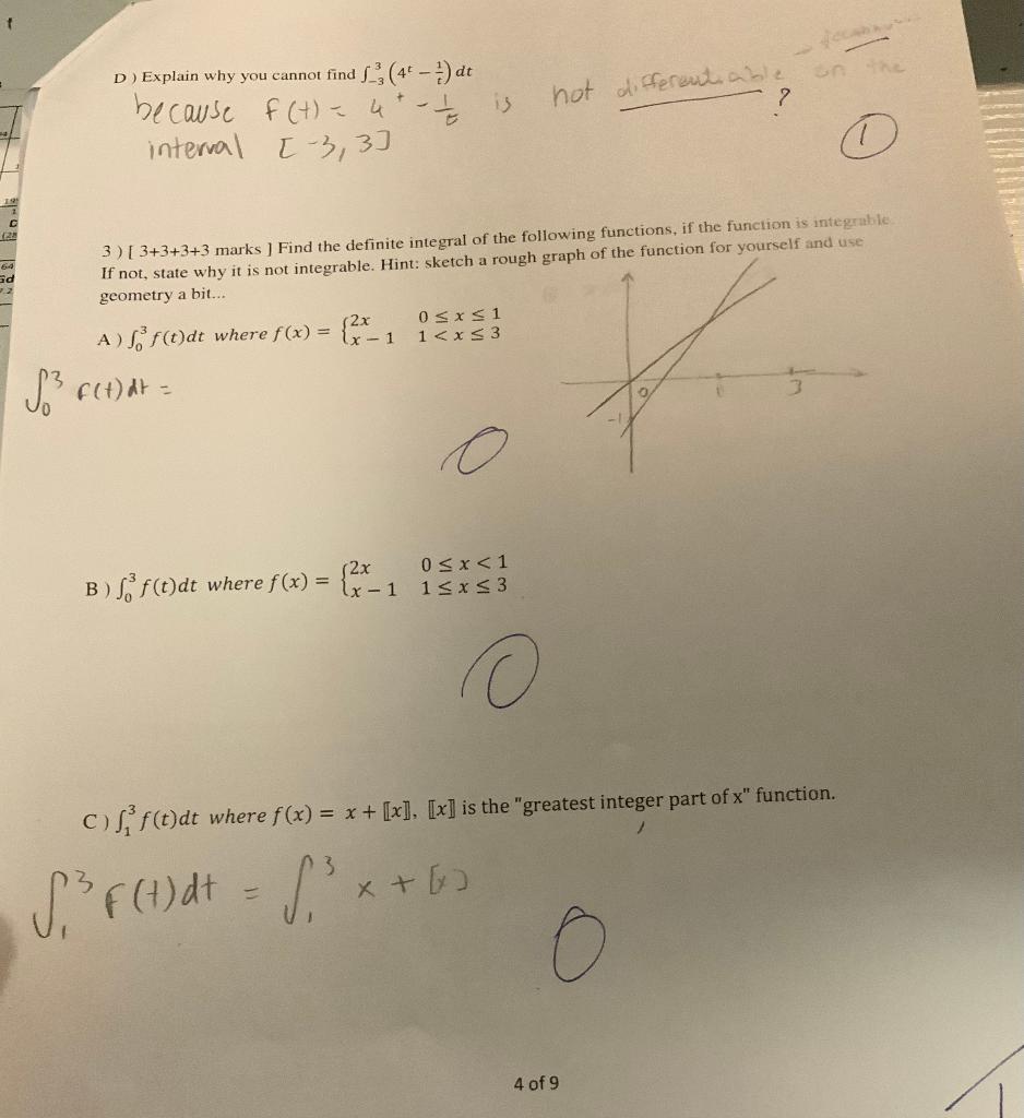 b) [ 5+5 marks ] Find the derivative of the function | Chegg.com