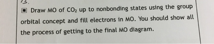 Solved Draw MO of CO2 up to nonbonding states using the | Chegg.com