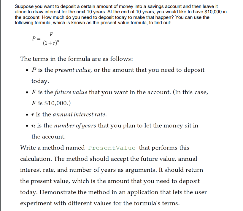 Solved Using C# on visual studios answer the following | Chegg.com