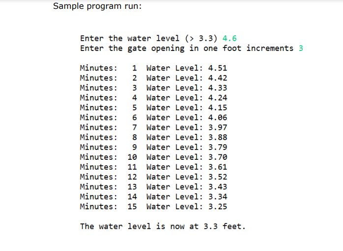 Solved in java please A canal has a natural flow rate of 40 | Chegg.com